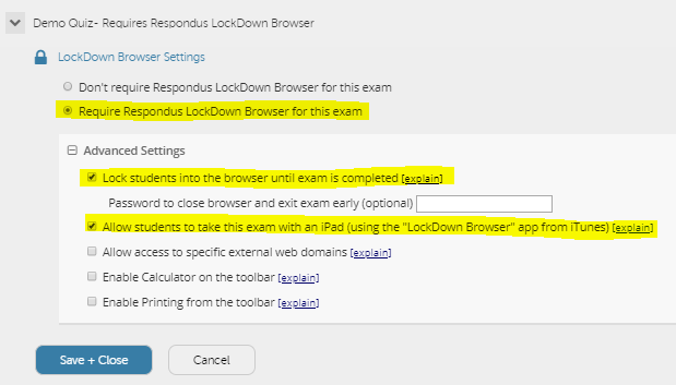 How to Use the LockDown Browser for a Moodle Quiz – VCS IT Help Center