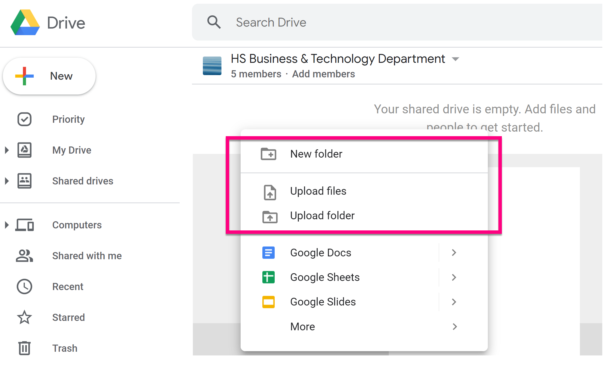 How to a use a Google Shared Drive – VCS IT Help Center