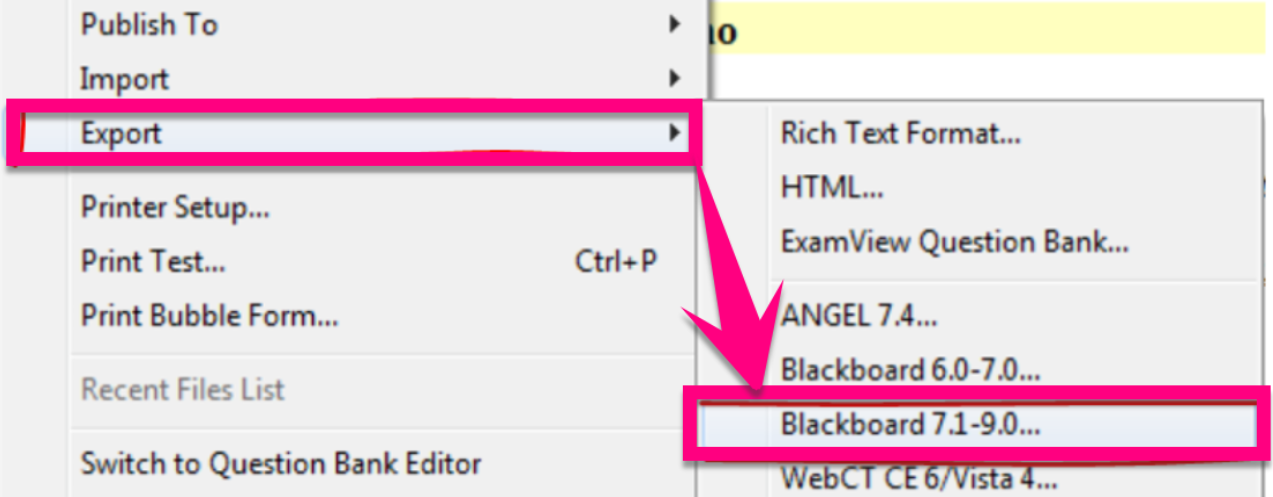 How to Export an ExamView Question Bank as a Blackboard File for Moodle ...