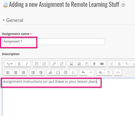 How to create a Moodle Assignment – VCS IT Help Center