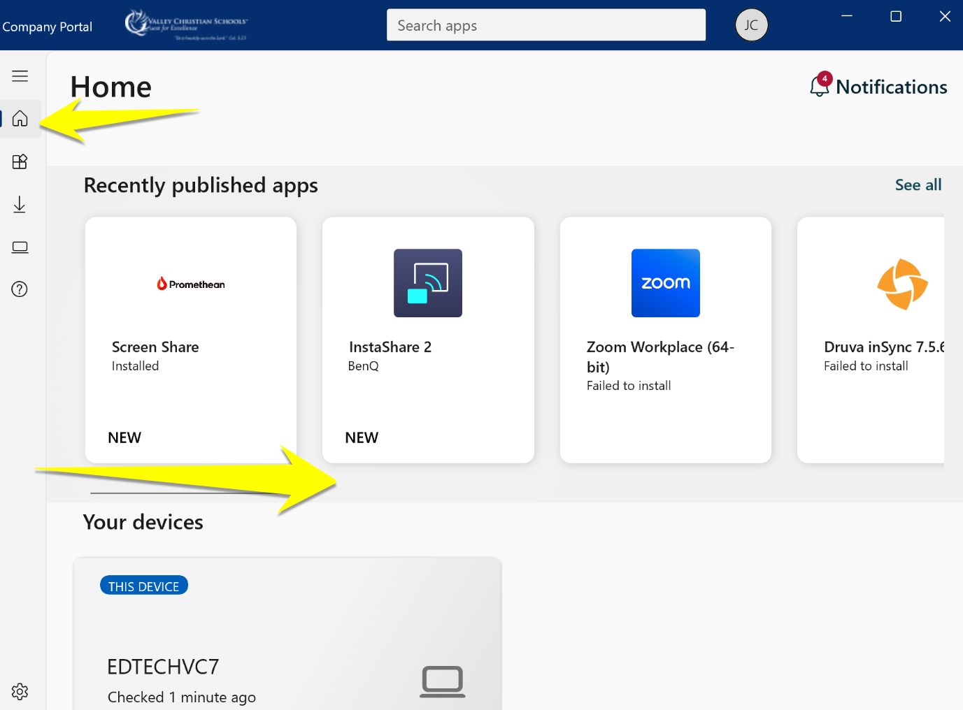 How to install PC software using Company Portal – VCS IT Help Center