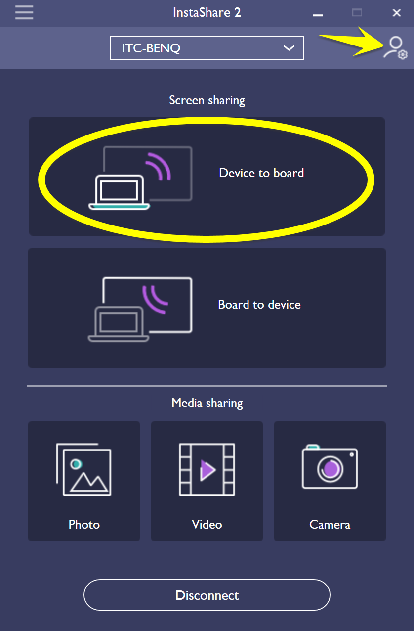 Share your screen with BenQ (wireless) – VCS IT Help Center